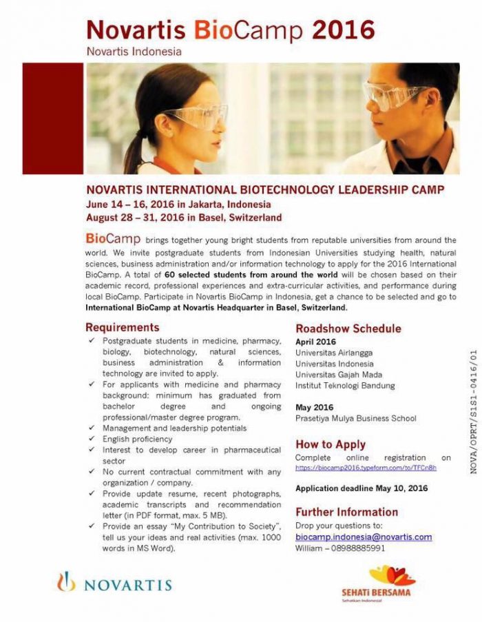 Novartis International Biotechnology Leadership Camp 2016 – Program ...